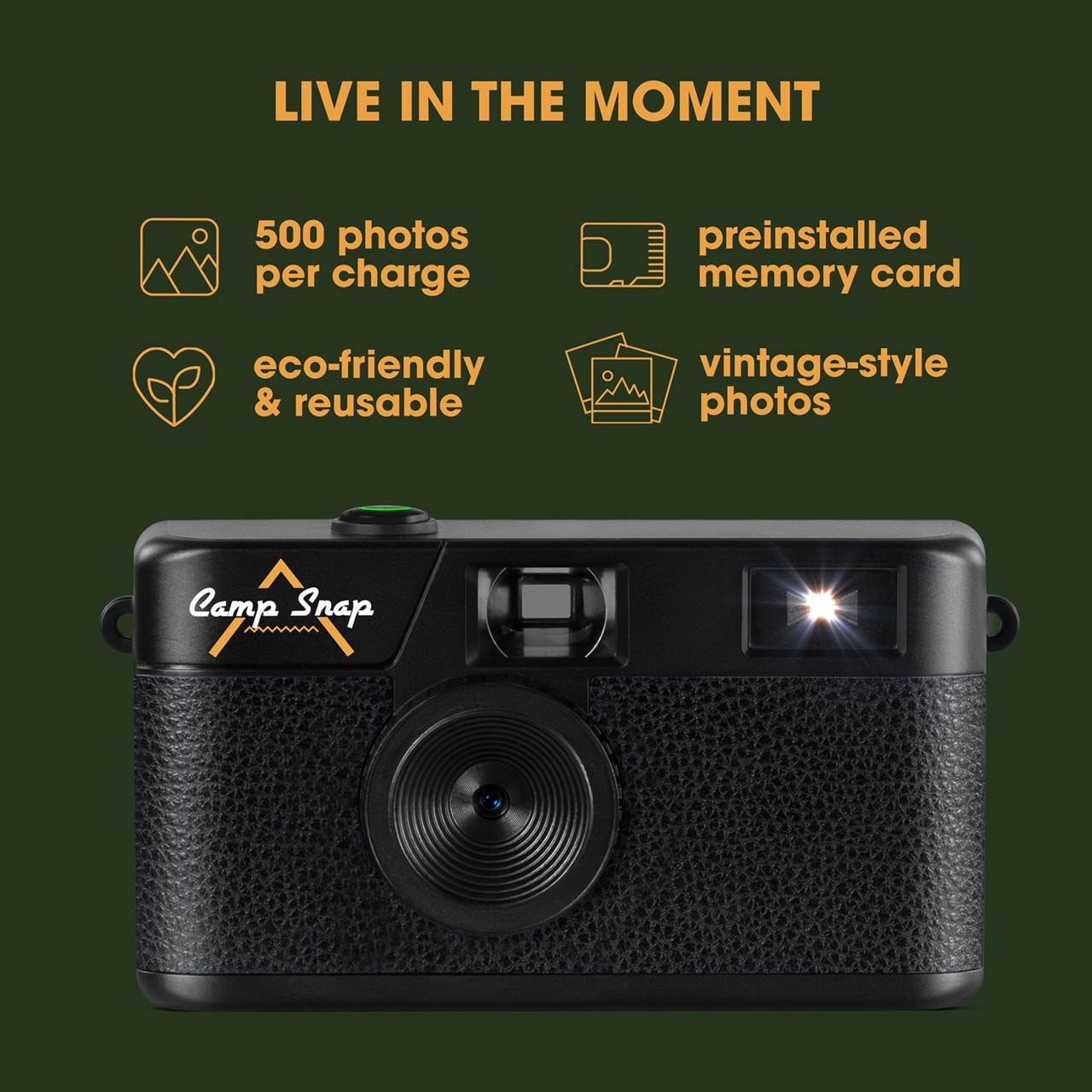 Camp Snap Black Screen-Free Digital Camera | HMV Store