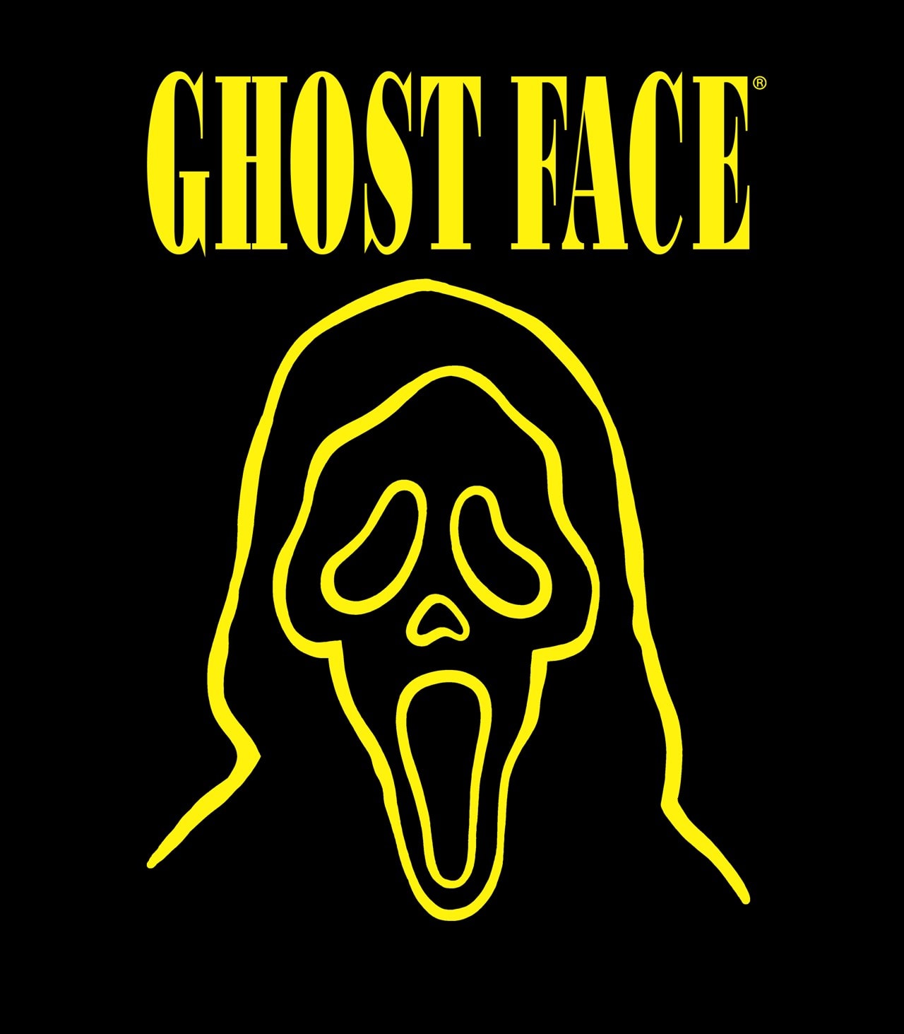 Yellow line Ghost Face Tee | HMV Store