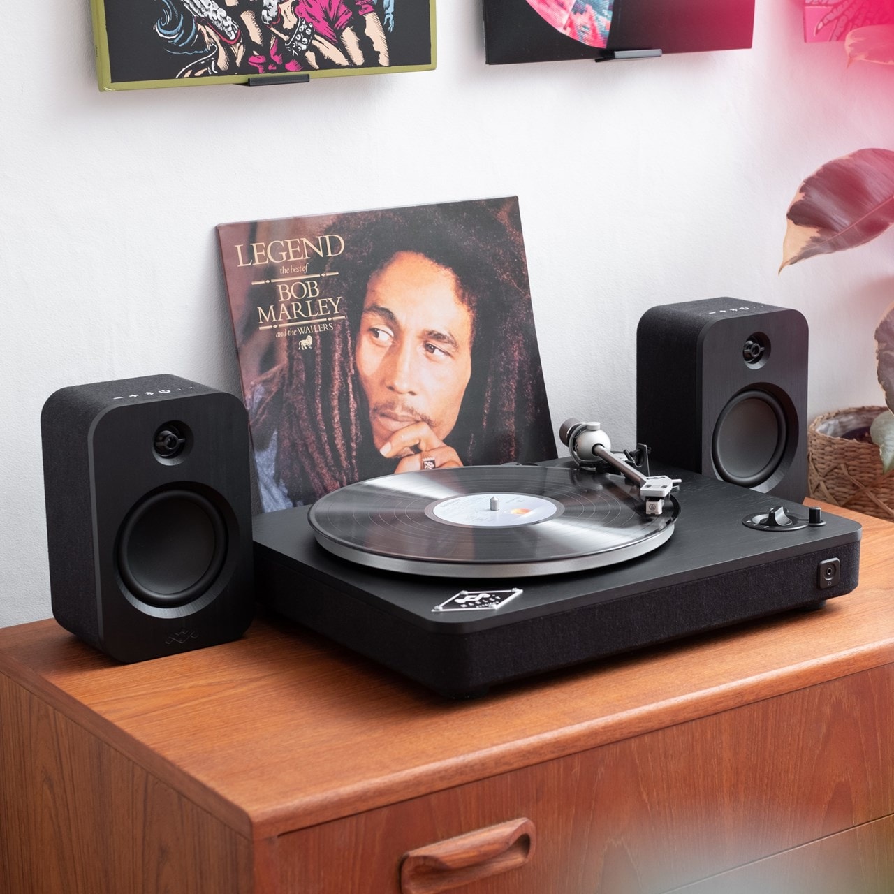 House Of Marley Stir It Up Wireless Black Bluetooth Record Player ...