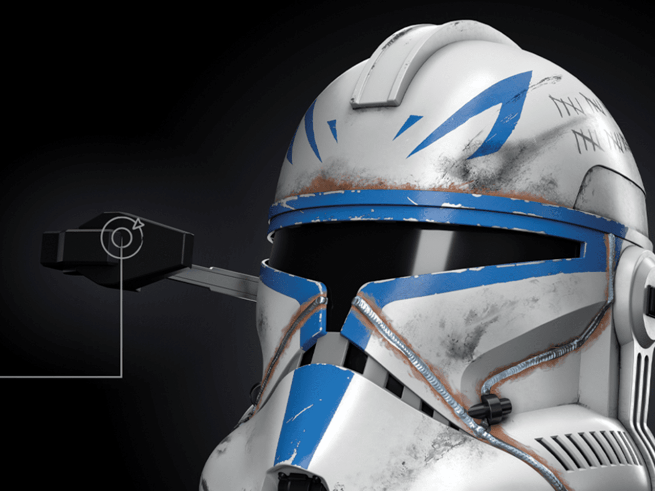 Star Wars The Black Series Clone Captain Rex Hasbro Electronic Helmet ...