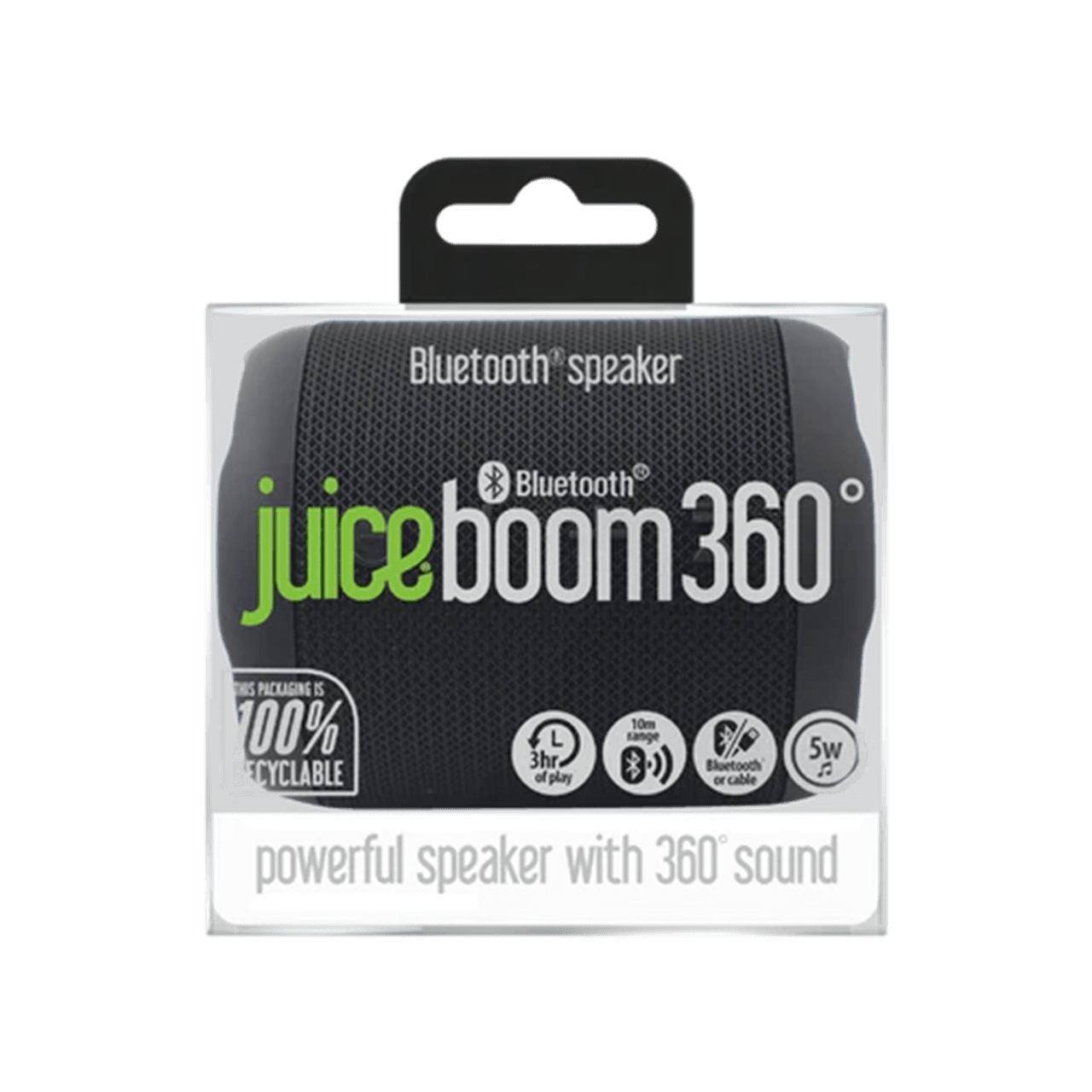 Juice Boom 360 Black Bluetooth Speaker | Speakers | Free shipping over ...