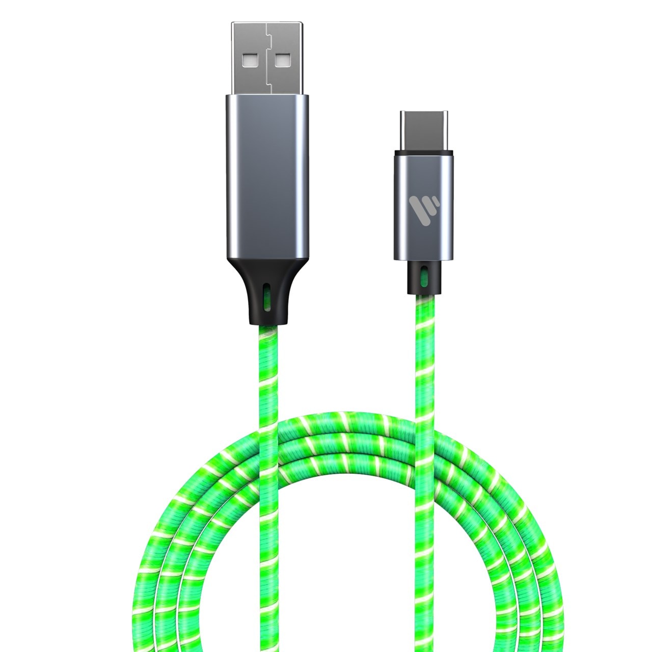 Vybe Light-Up Green USB-C Cable 3m | USB-C Cables | Free shipping over ...