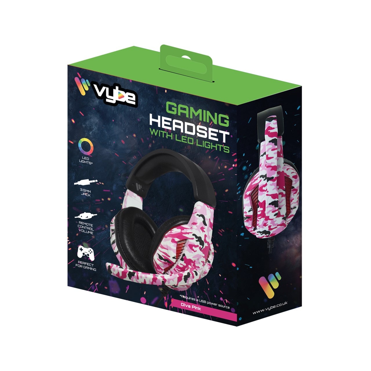 Vybe Camo Diva Pink Gaming Headset | Gaming Headset | Free shipping ...