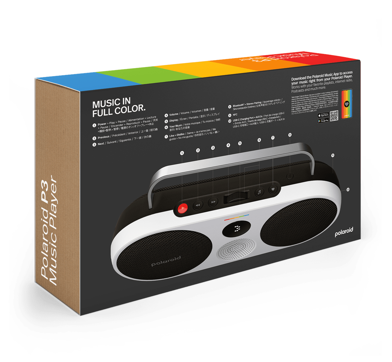 Polaroid Player 3 Black Bluetooth Speaker | Bluetooth Speakers | Free ...