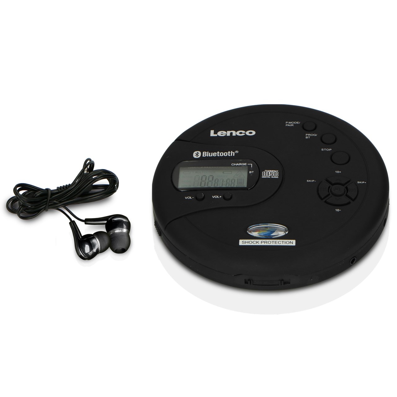 Lenco CD-300BK Black Bluetooth Portable CD Player | CD players | Free ...