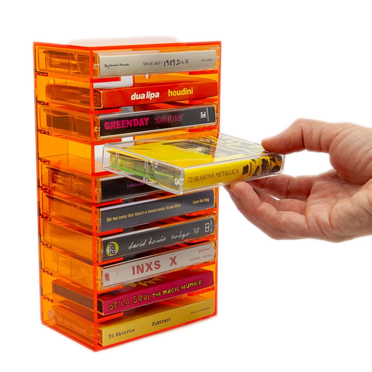 We Are Rewind Orange Cassette Rack | Cassette Storage | Free shipping ...