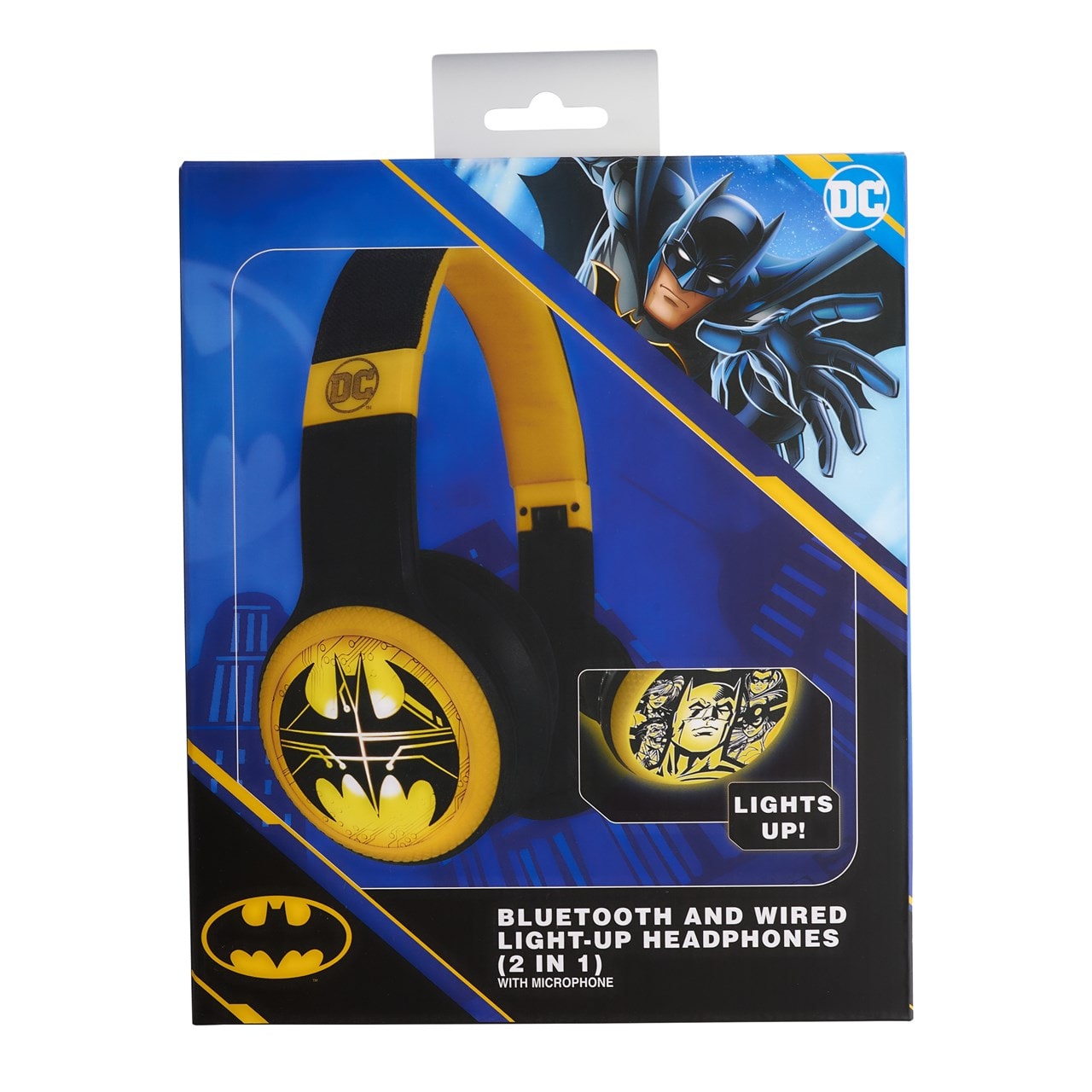 Lazerbuilt Batman Logo Light-Up Bluetooth Headphones | Headphones ...