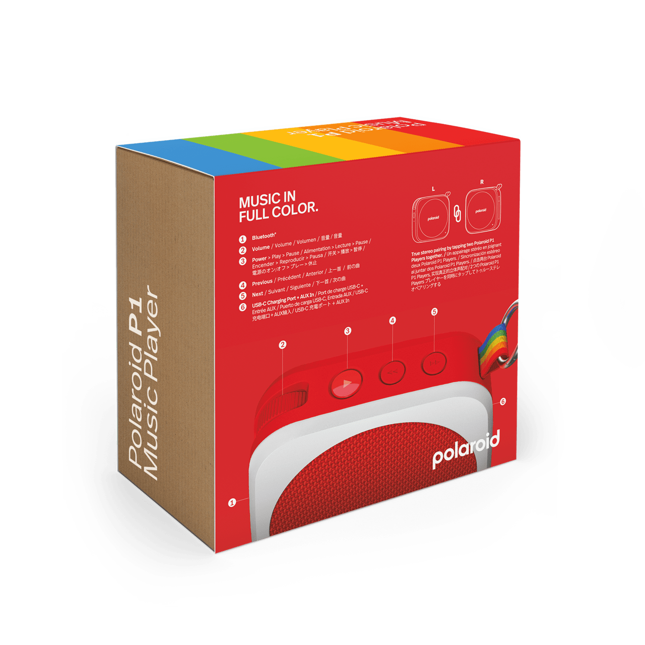 Polaroid Player 1 Red Bluetooth Speaker | Bluetooth Speakers | Free ...