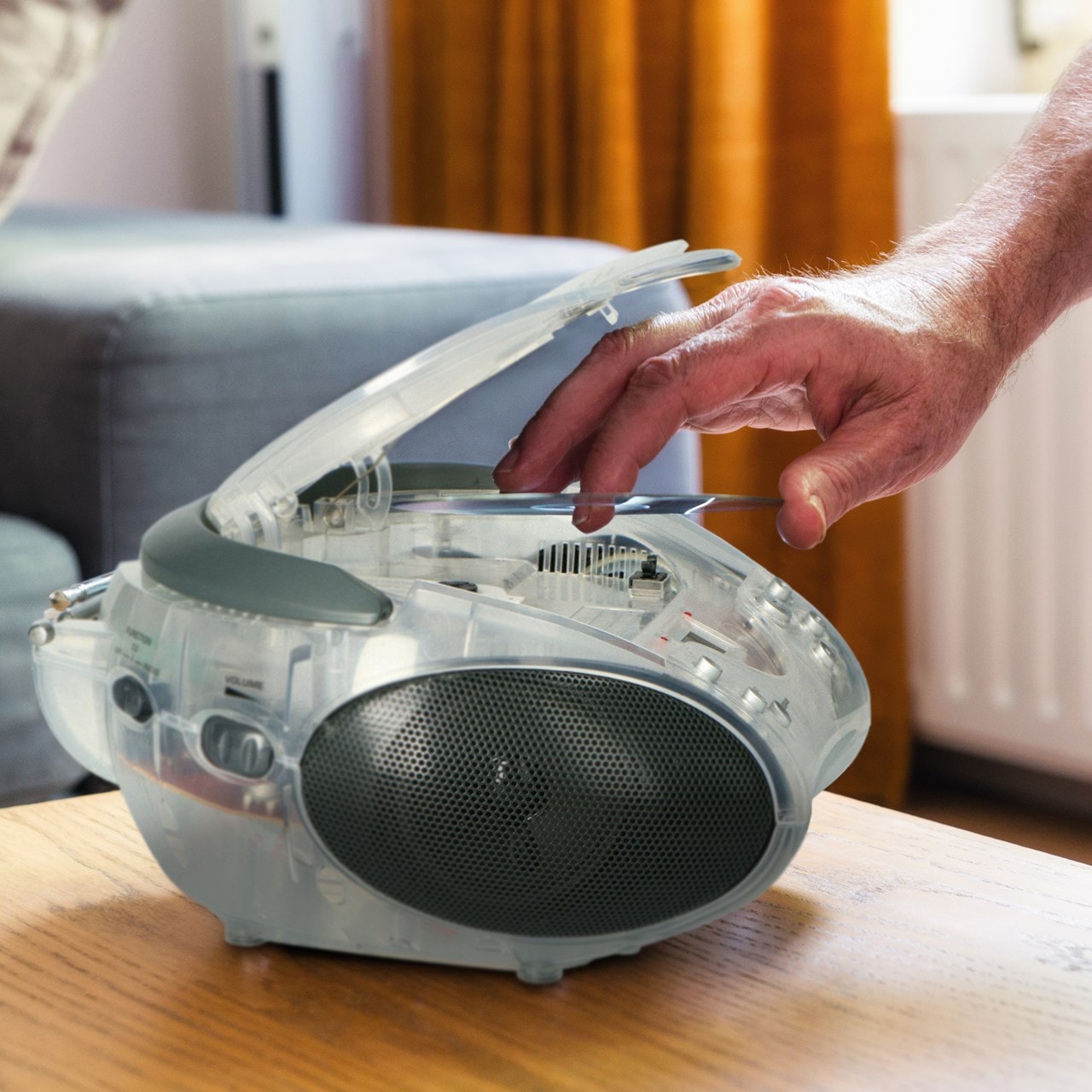 Lenco SCD-24TR Transparent CD Player with FM Radio | Boomboxes | Free ...