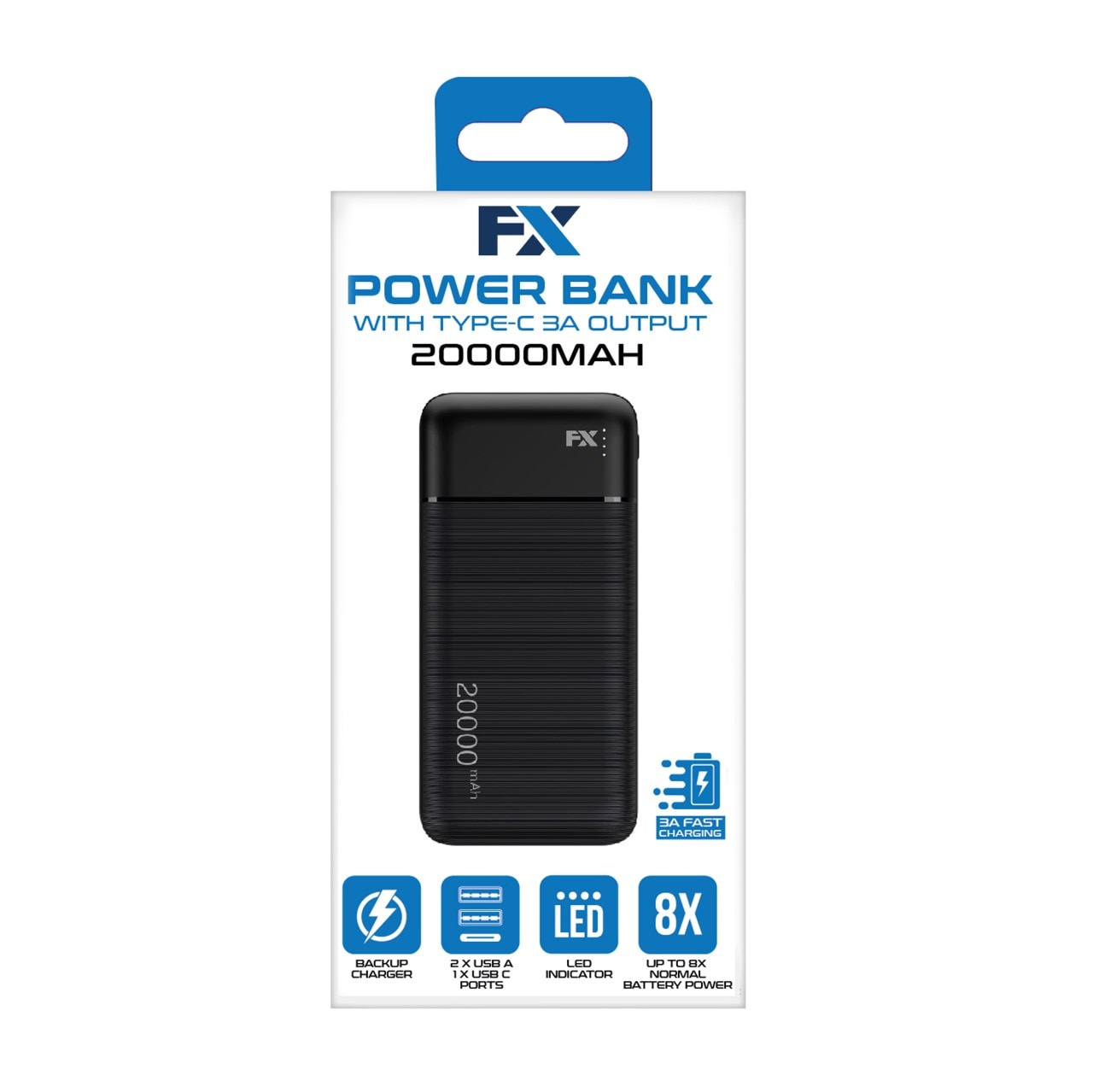 FX Black 20000mah Power Bank | Power Banks | Free shipping over £20 ...