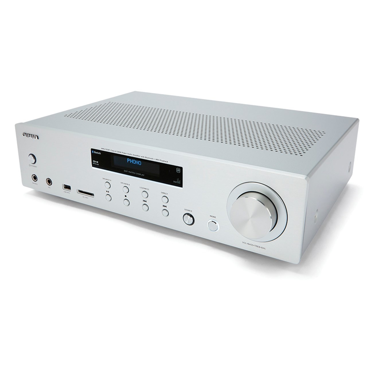 Aiwa AMU-120BTSL Silver Stereo Amplifier | Amplifier | Free shipping ...