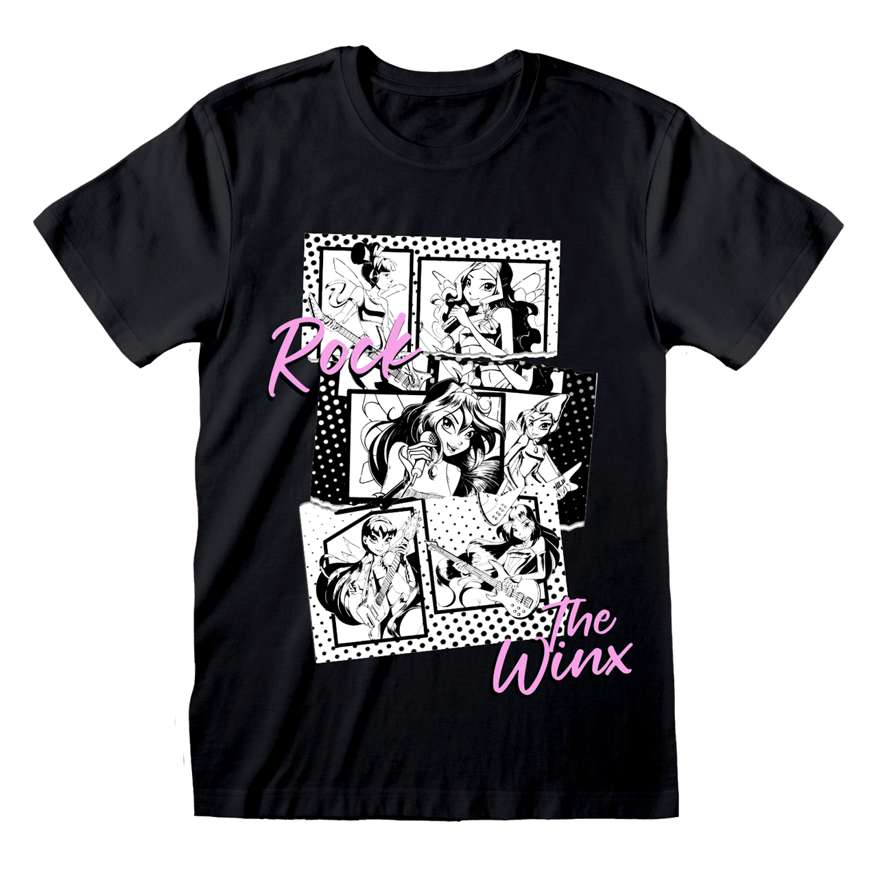 Rock Puff Print Winx Black Tee | HMV Store