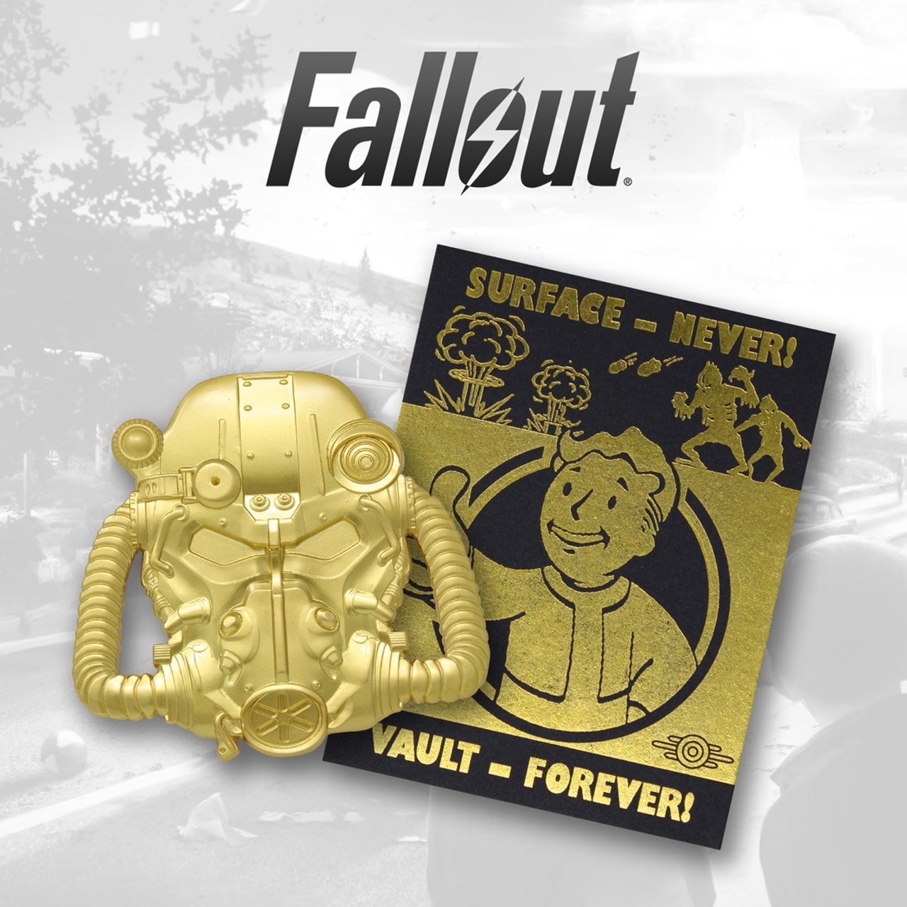 Fallout: 24K Gold Plated Pin Badge | Pin Badge | Free shipping over £20 ...