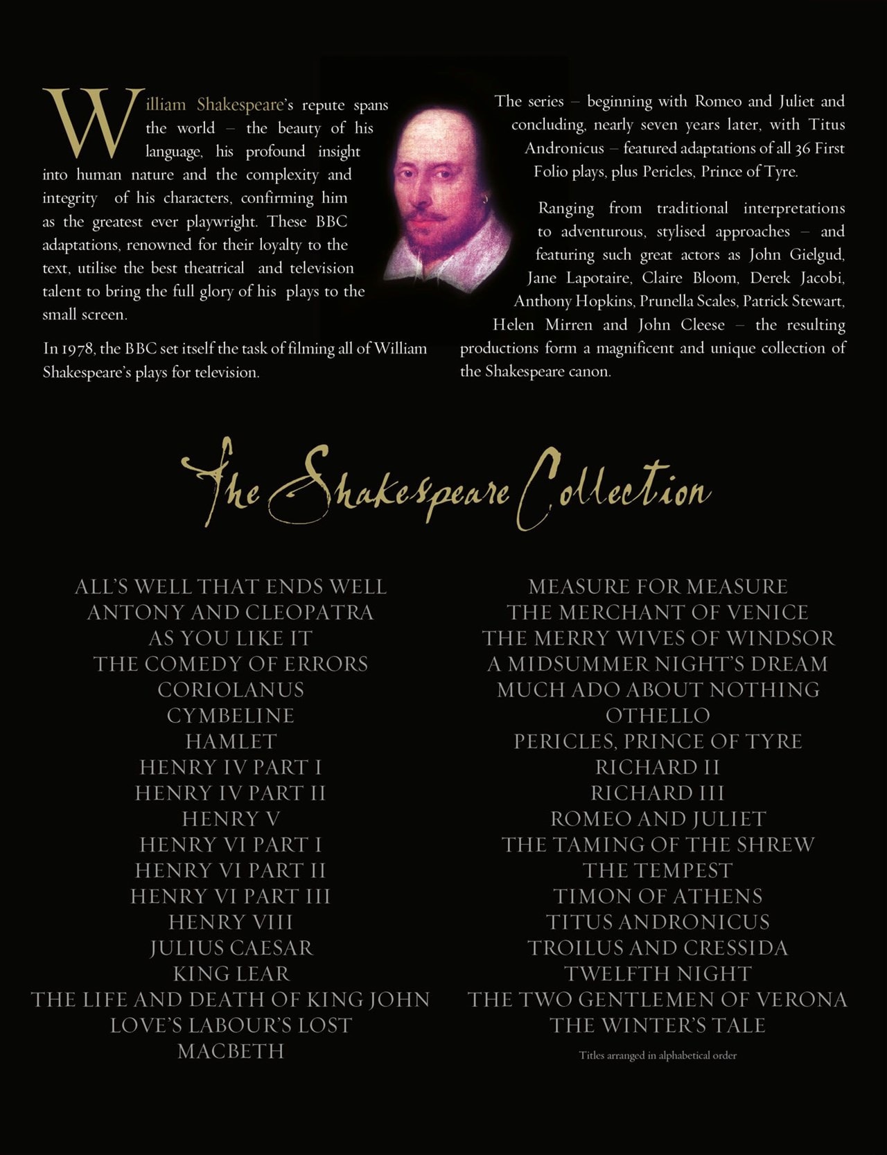 The Shakespeare Collection | DVD Box Set | Free shipping over £20 | HMV ...