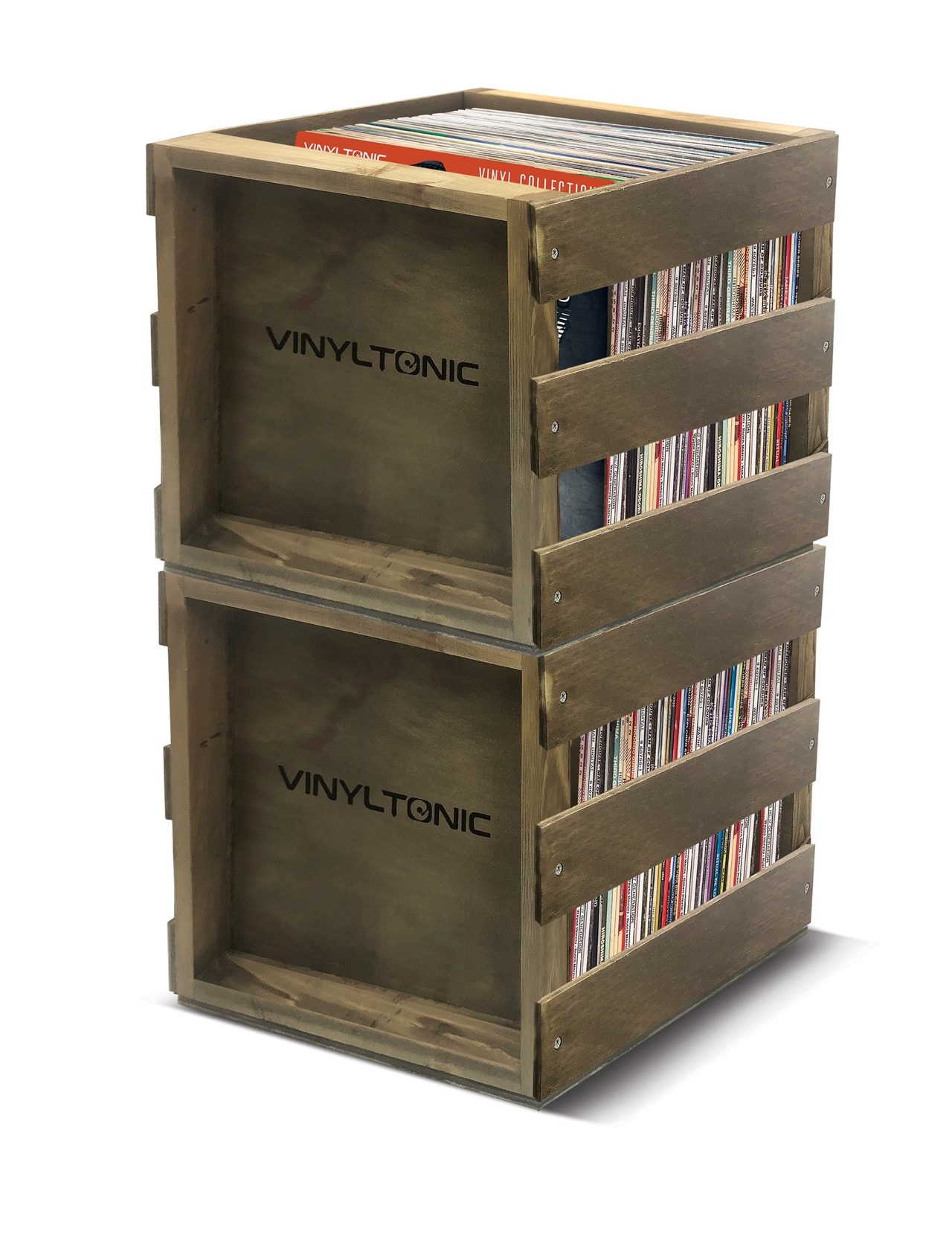 Vinyl Tonic Wood Stackable LP Crate | Vinyl Storage | Free shipping ...