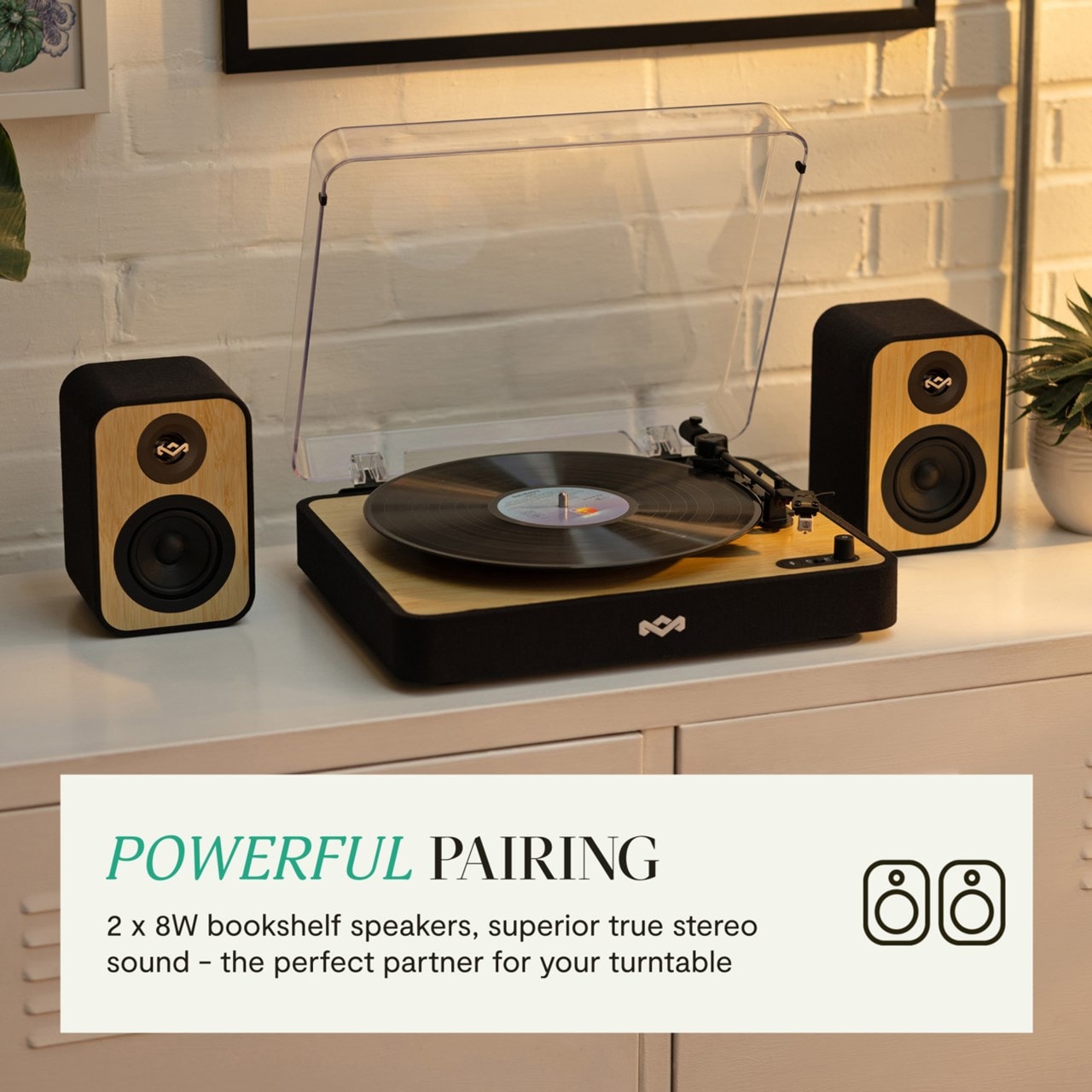 House Of Marley Uplift Bluetooth Bookshelf Speakers | Bookshelf Speakers | Free shipping over £ ...