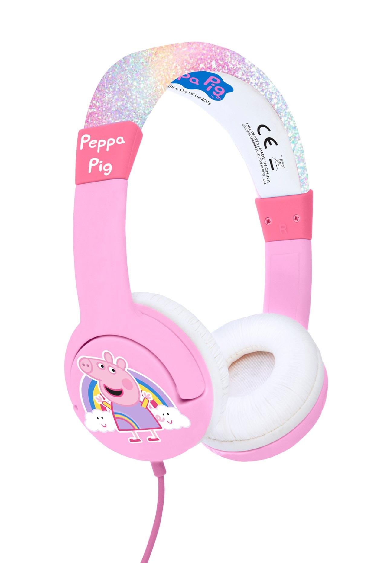 OTL Peppa Pig Glitter Rainbow Junior Headphones | Headphones | Free shipping over £20 | HMV Store