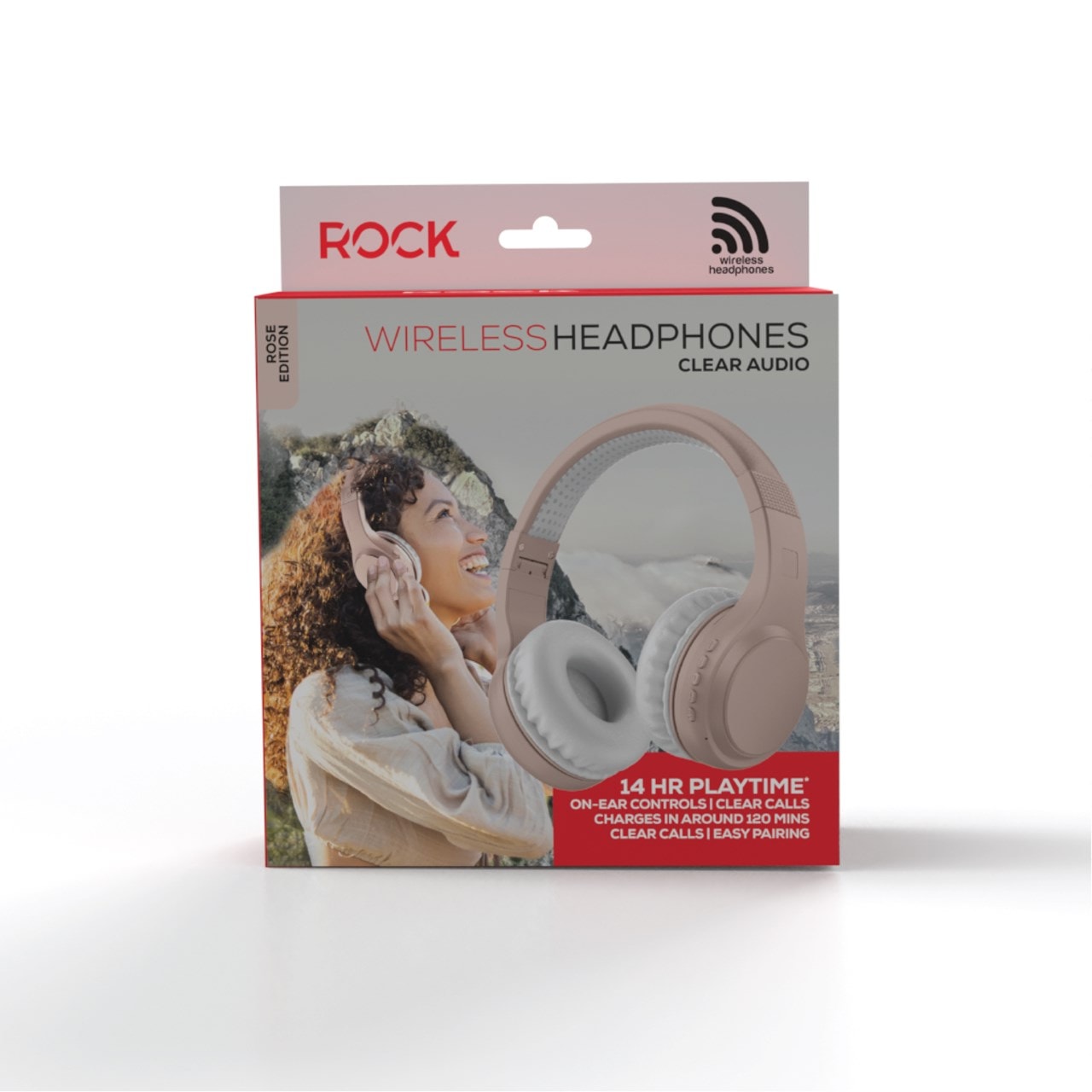 Rock BT On-Ear Rose Gold Bluetooth Headphones | Headphones | Free ...