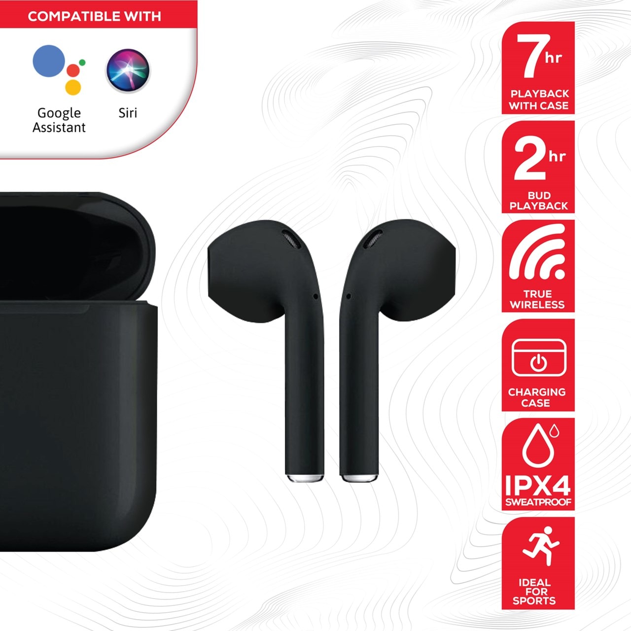 Rock TWS Black True Wireless Bluetooth Earphones | Earphones | Free ...