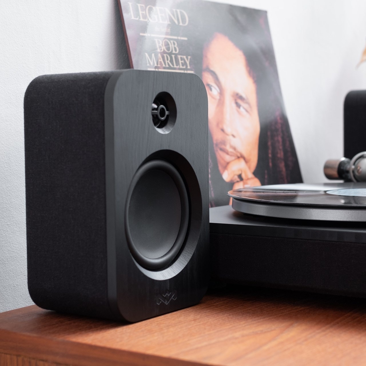 House Of Marley Get Together Duo Black Bluetooth Bookshelf Speakers ...
