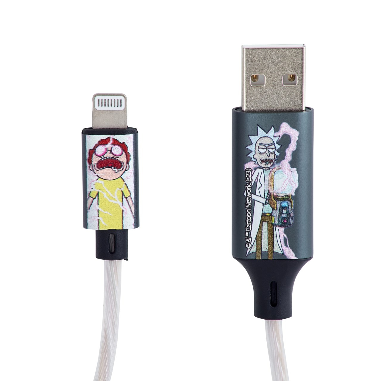 Lazerbuilt Rick & Morty Light-Up Lightning Cable | Lightning Cables | Free shipping over £20 ...
