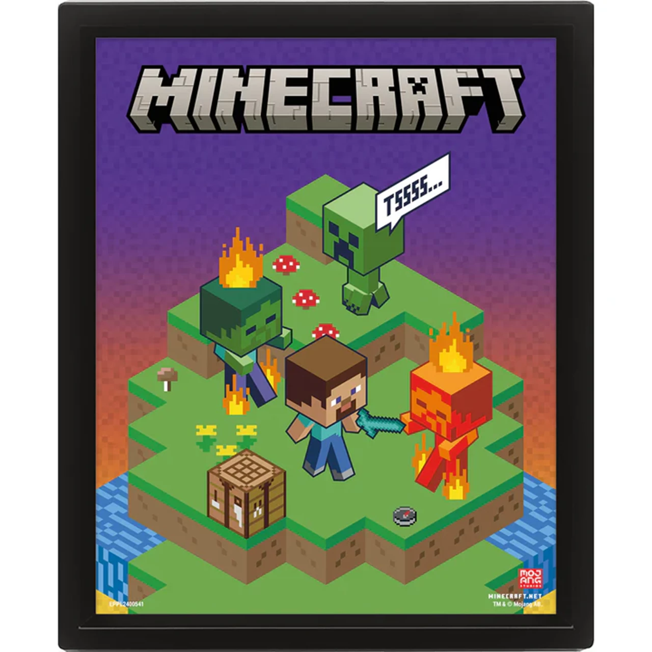Switching Terrain Minecraft 3D Lenticular Poster | Wall Art | Free ...