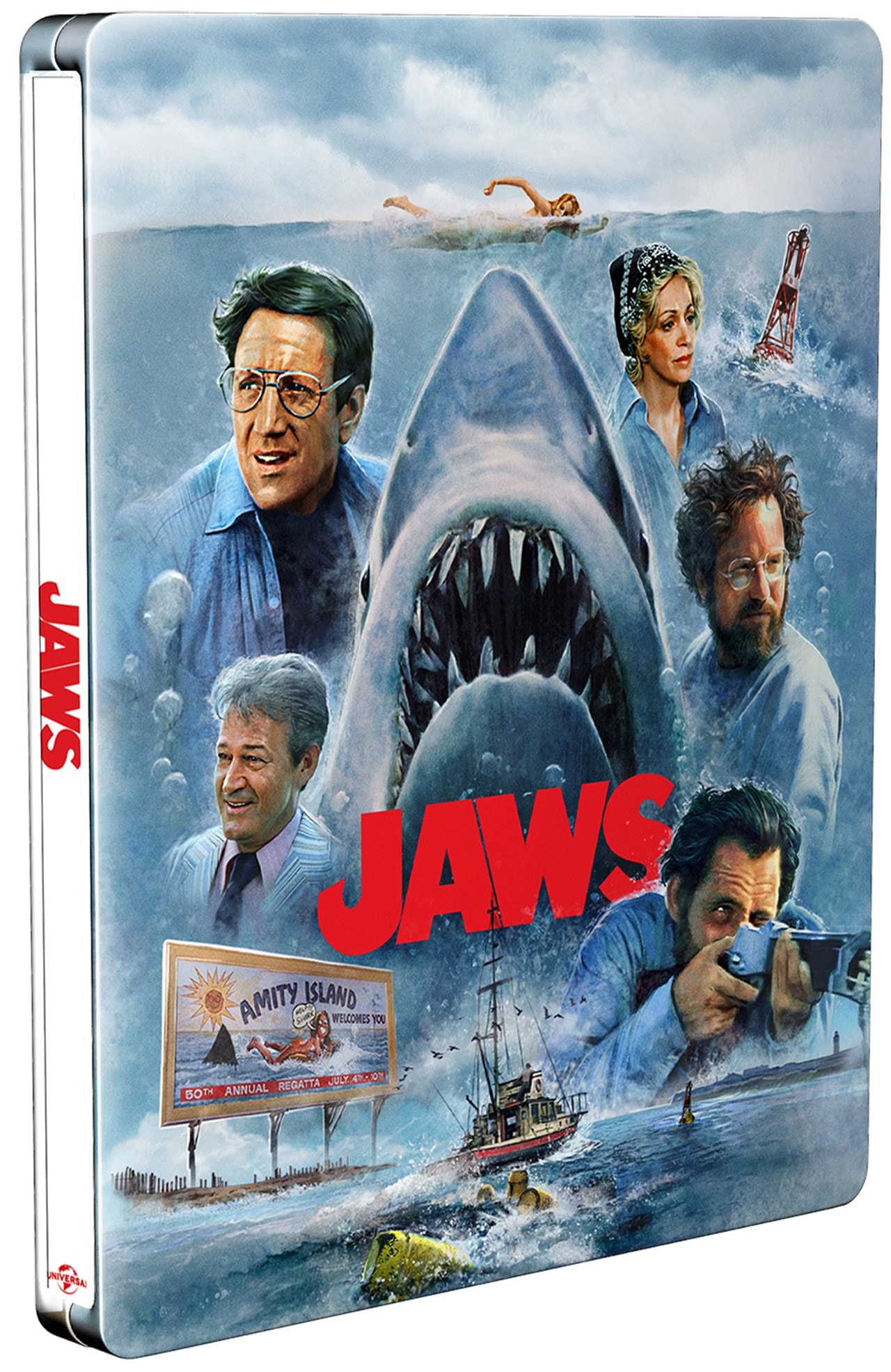 Jaws 50th Anniversary Limited Edition 4K Ultra HD Steelbook | 4K Ultra HD Blu-ray | Free ...