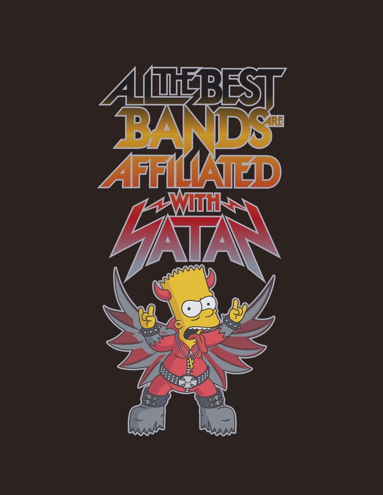 With Satan Simpsons Tee | T-Shirt | Free shipping over £20 | HMV Store