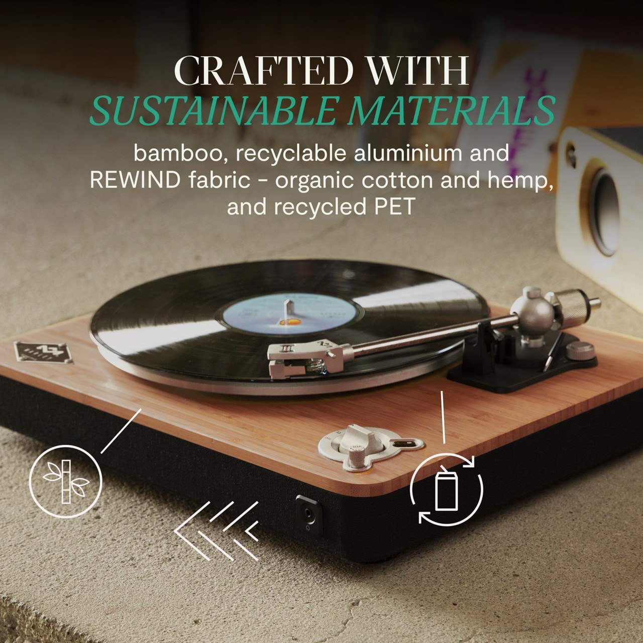 House Of Marley Simmer Down Wireless Bluetooth Turntable (hmv exclusive ...