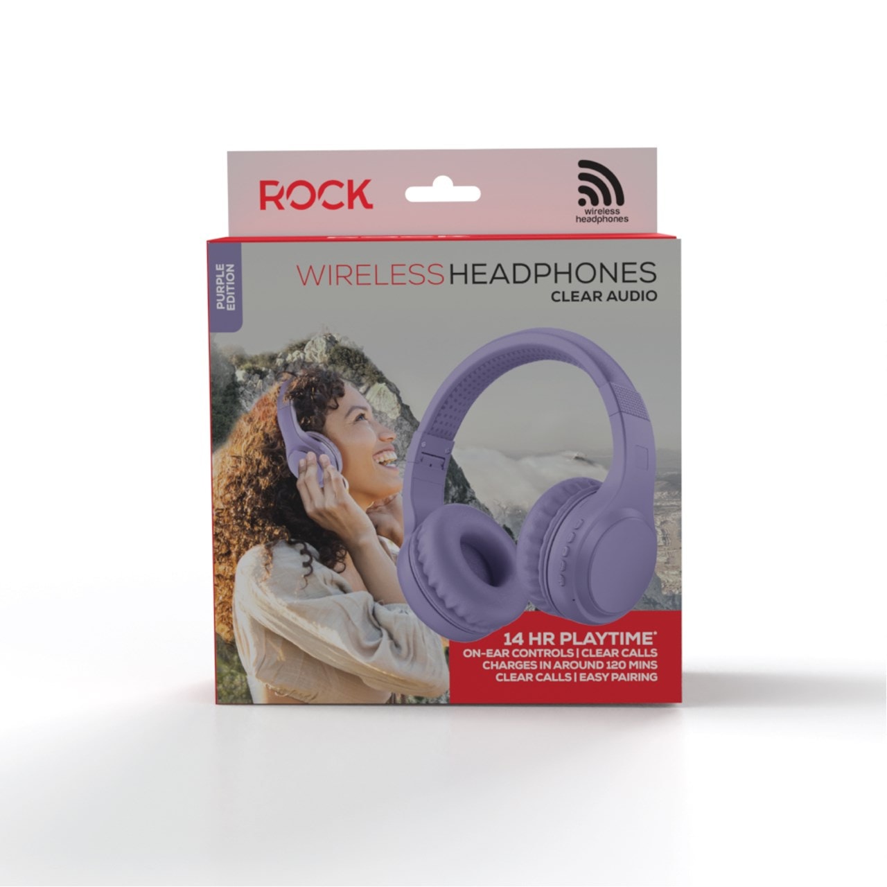 Rock BT On-Ear Purple Bluetooth Headphones | Headphones | Free shipping ...