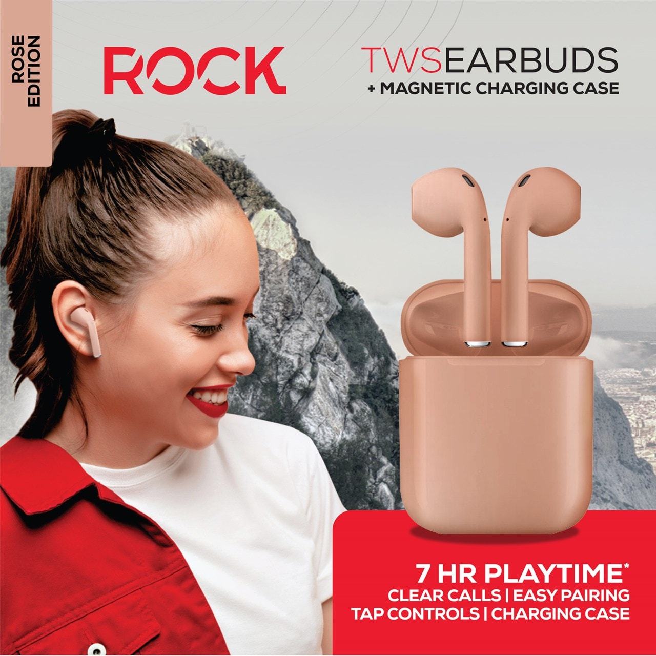 Rock TWS Rose Gold True Wireless Bluetooth Earphones (hmv exclusive ...