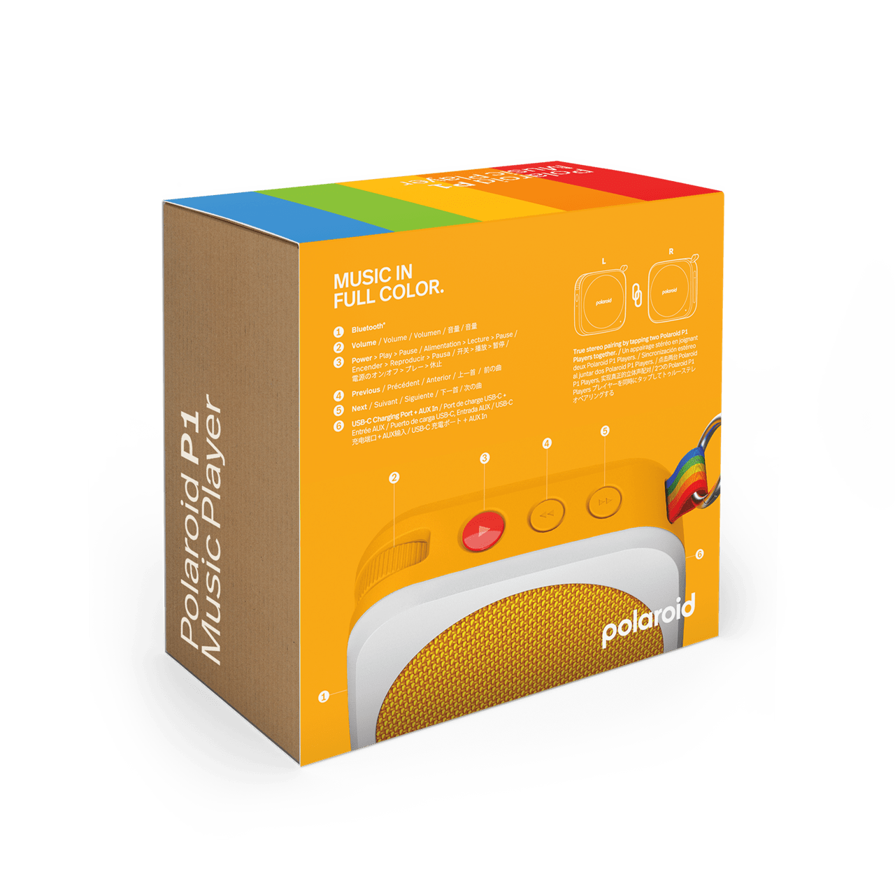 Polaroid Player 1 Yellow Bluetooth Speaker | Bluetooth Speakers | Free ...