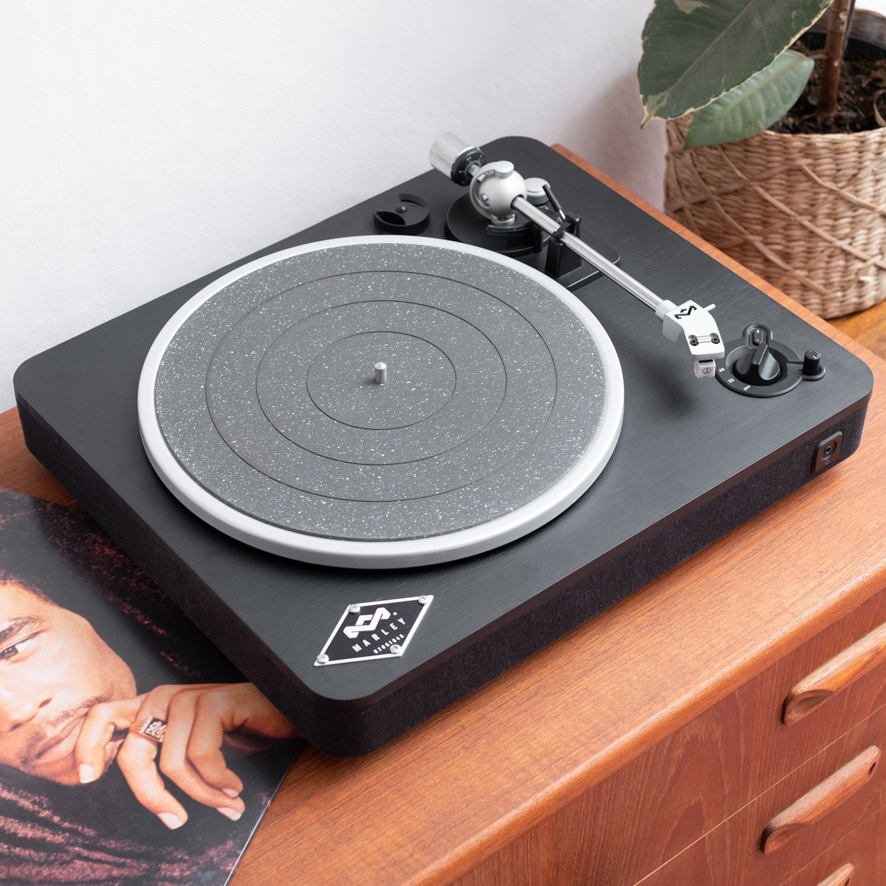 House Of Marley Stir It Up Wireless Black Bluetooth Record Player ...