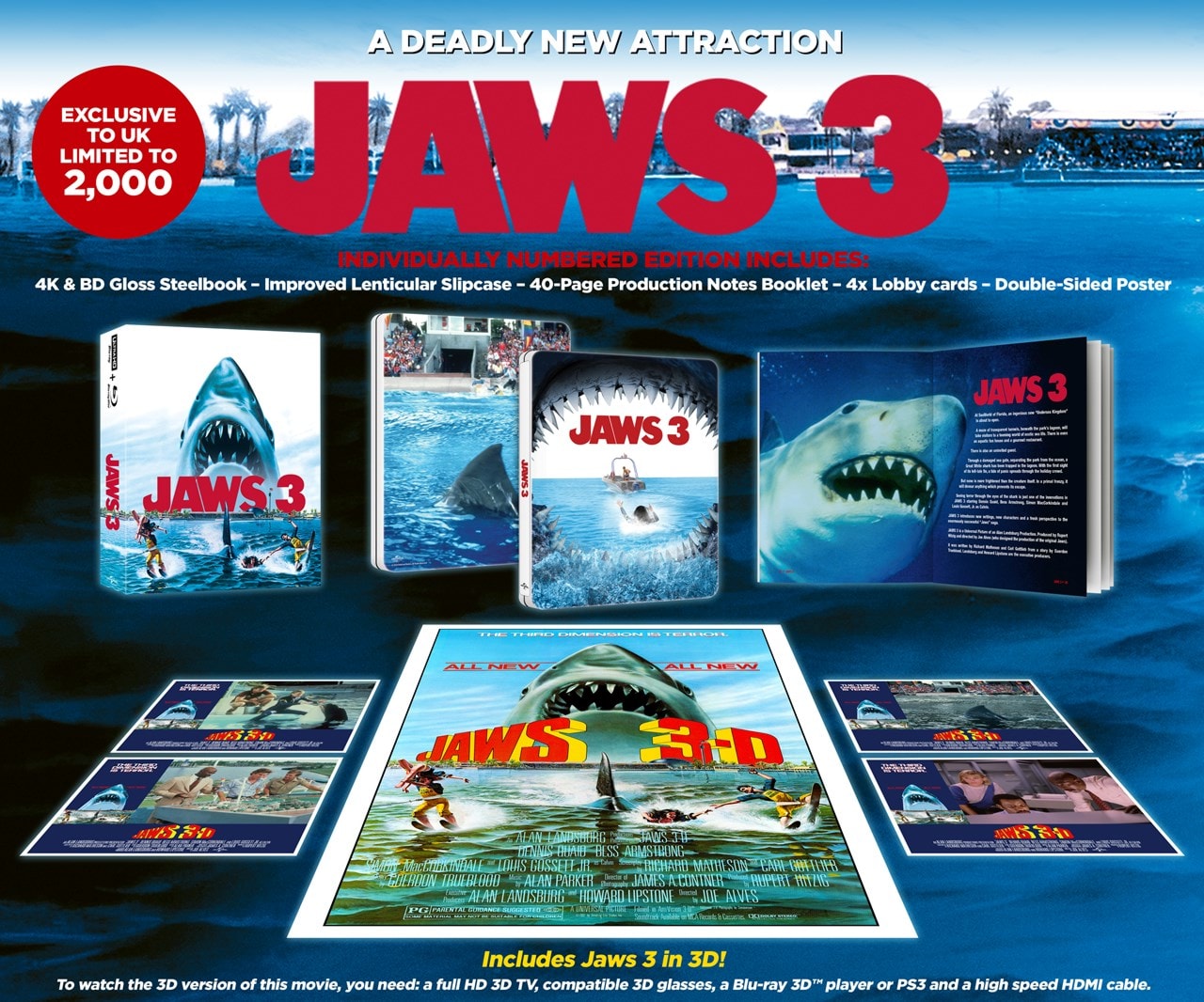 Jaws 3 Limited Collector's Edition with Steelbook | 4K Ultra HD Blu-ray | Free shipping over £20 ...