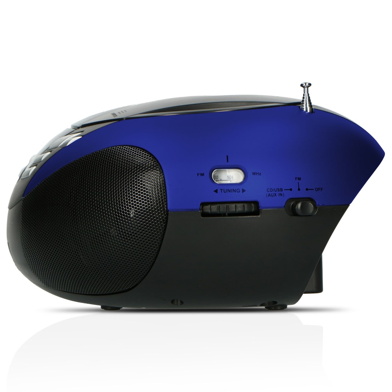 Lenco SCD-37 USB Blue CD Player with FM Radio | Boomboxes | Free shipping over £20 | HMV Store