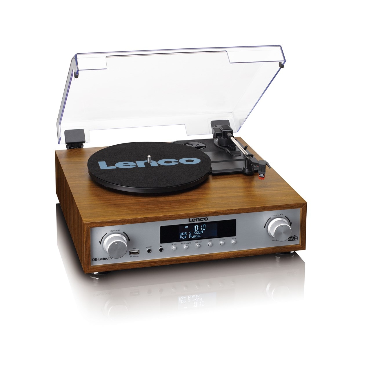 Lenco MC-160 Bluetooth Turntable & Speakers W/ DAB+/FM Radio | HMV Store