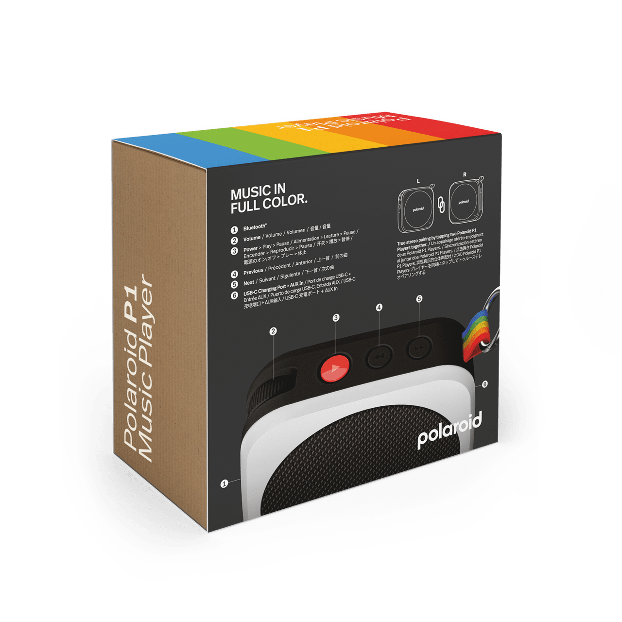 Polaroid Player 1 Black Bluetooth Speaker | Bluetooth Speakers | Free ...