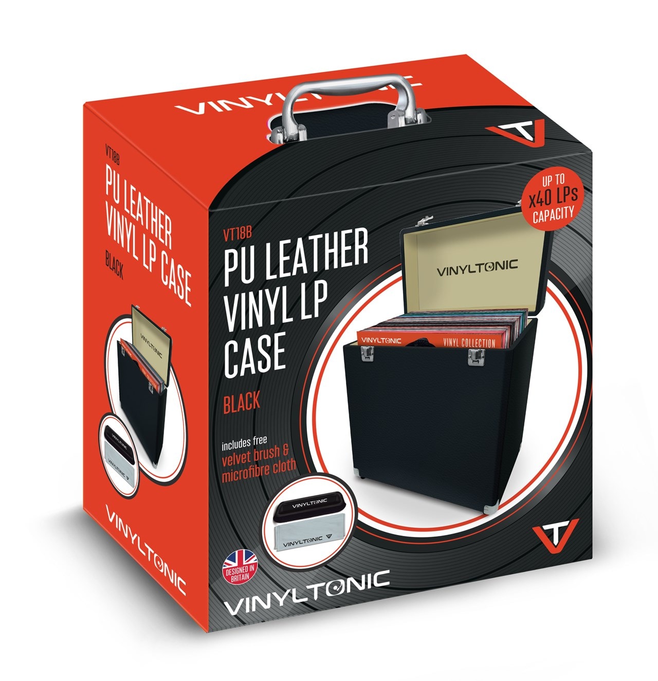 Vinyl Tonic Black PU Leather LP Case | Vinyl Storage | Free shipping ...