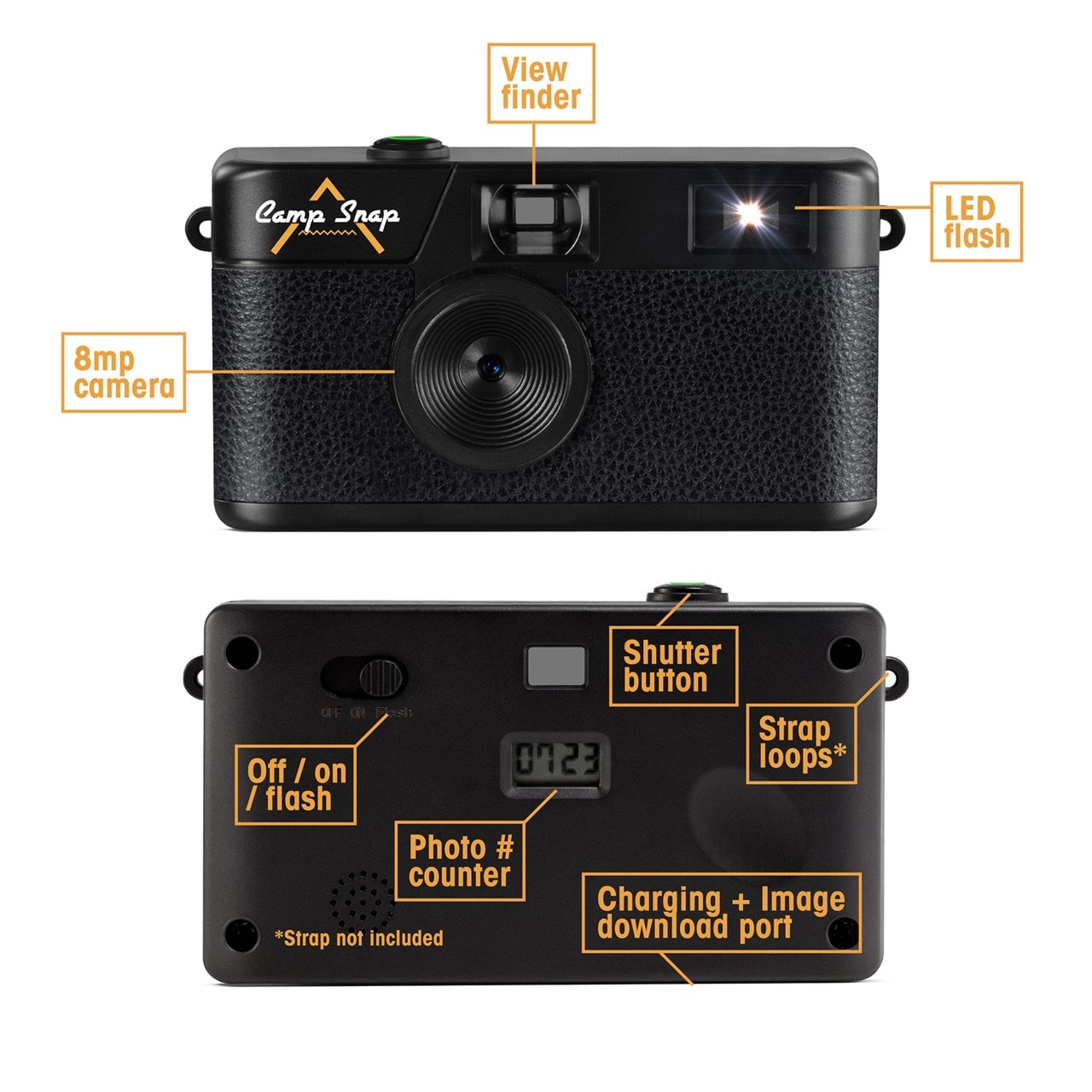 Camp Snap Black Screen-Free Digital Camera | HMV Store