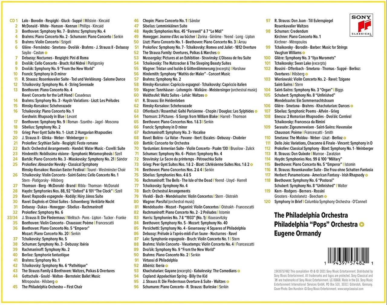 Eugene Ormandy: The Columbia Legacy | CD Box Set | Free shipping over £20 | HMV Store