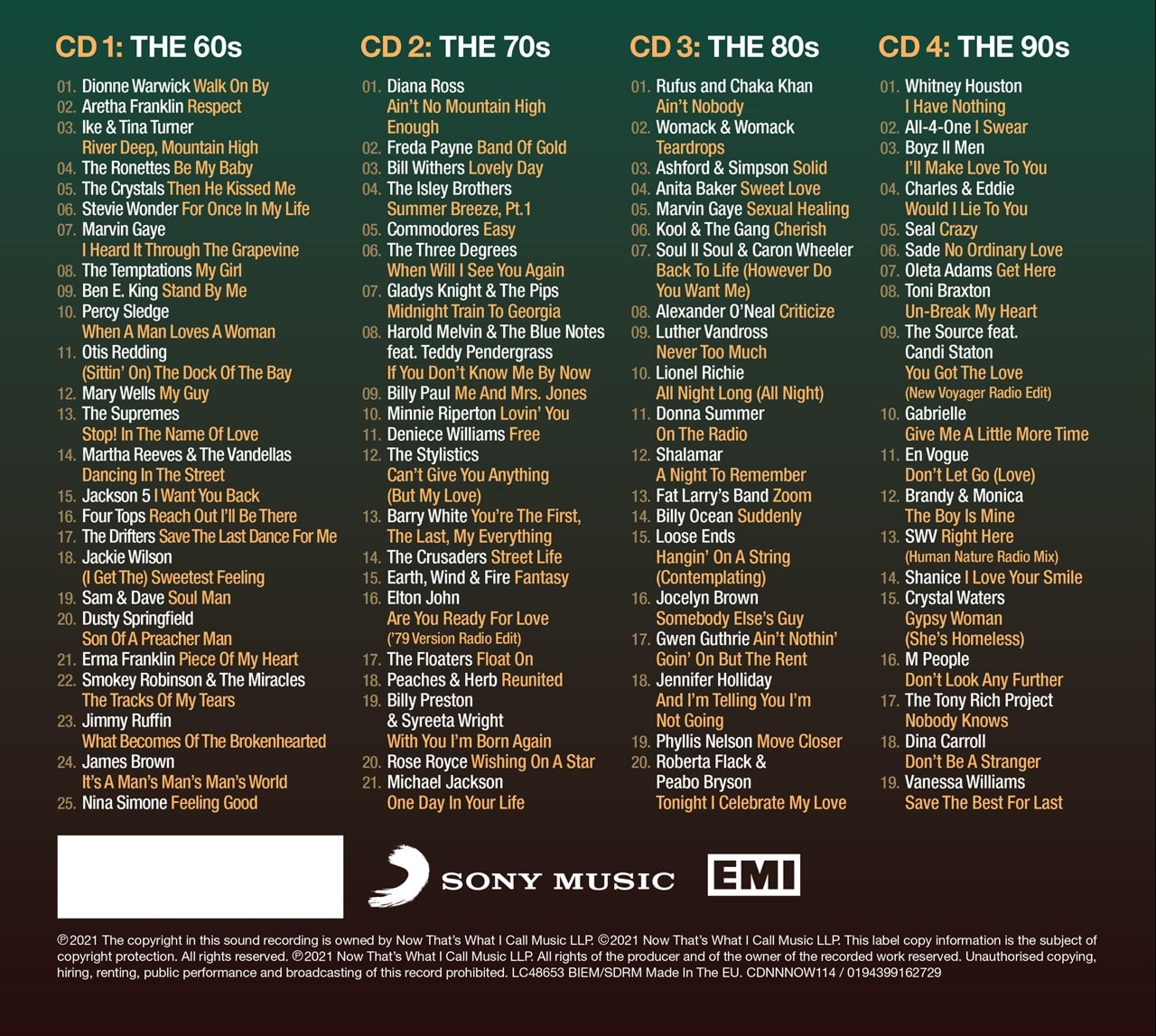 Now Decades of Soul | CD Box Set | Free shipping over £20 | HMV Store