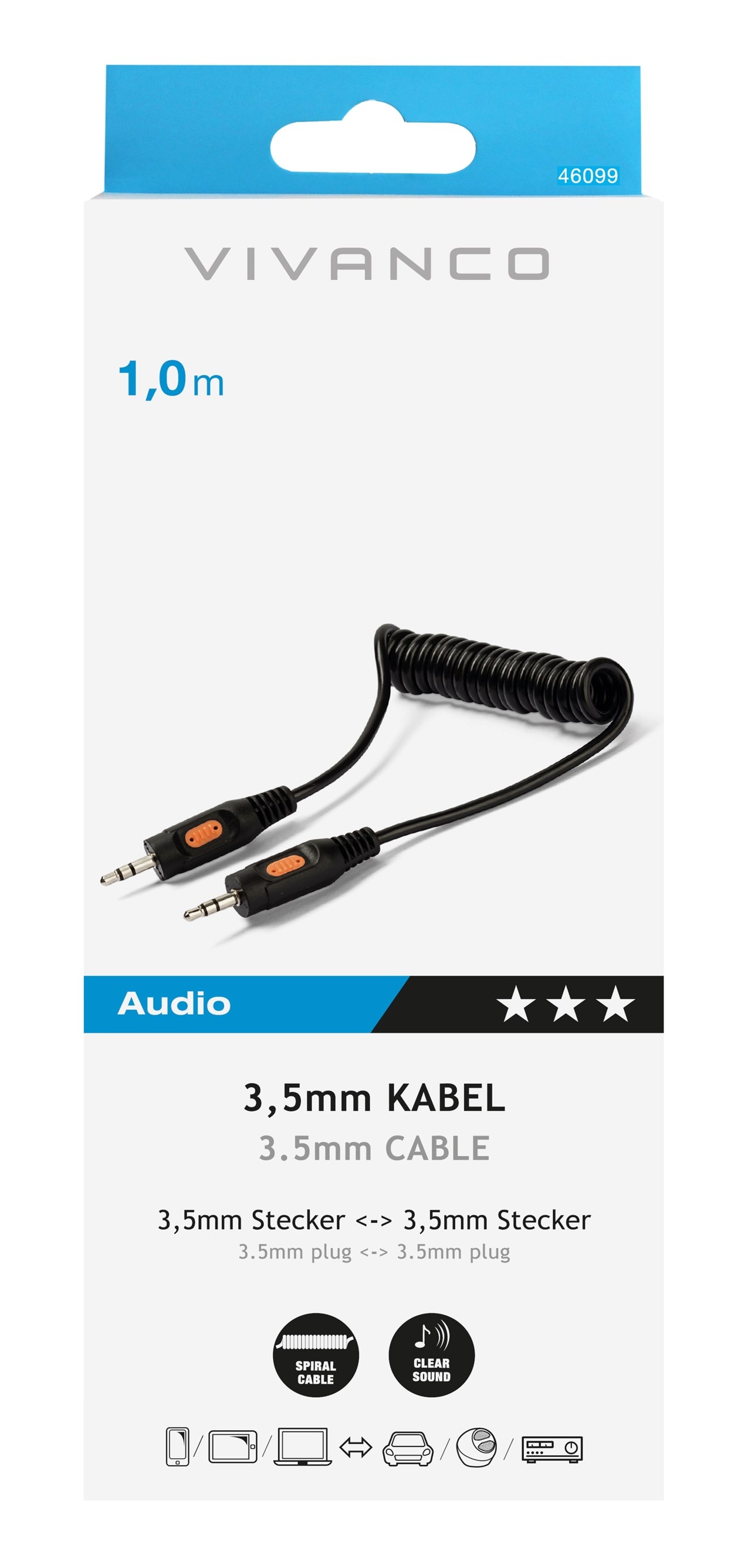 Vivanco Coiled Auxiliary Cable (2022) | Technology Accessories | Free ...