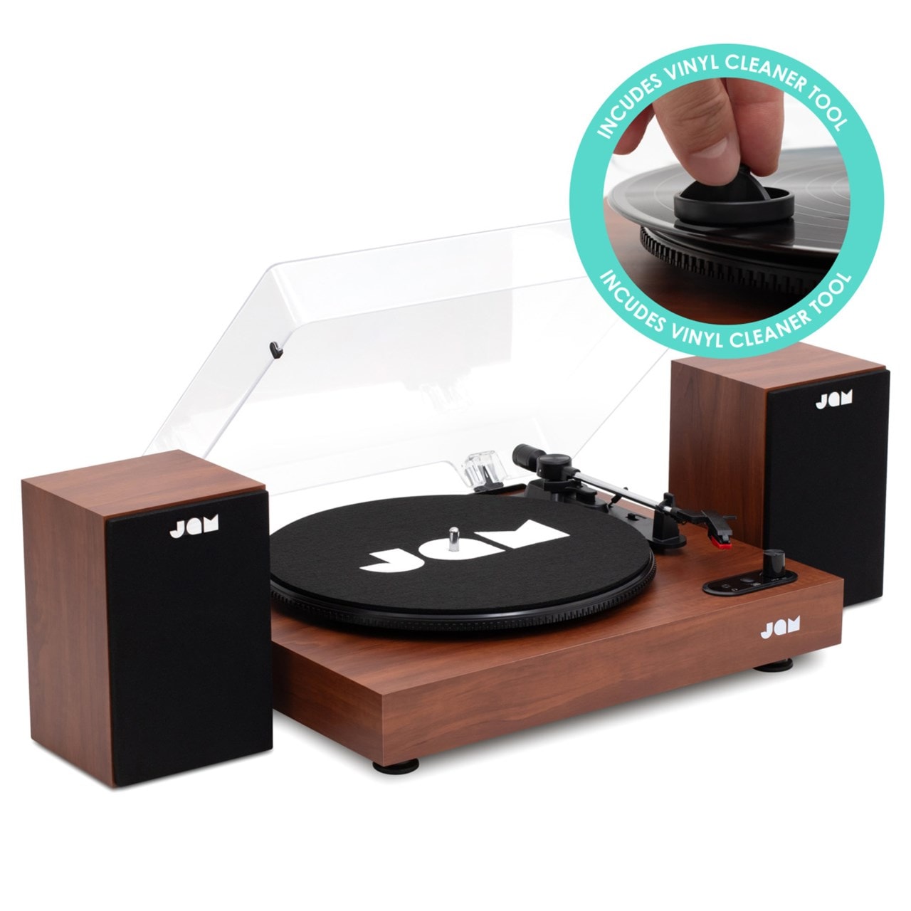 Jam Sound System Cherry Wood Turntable & Speakers (hmv exclusive ...