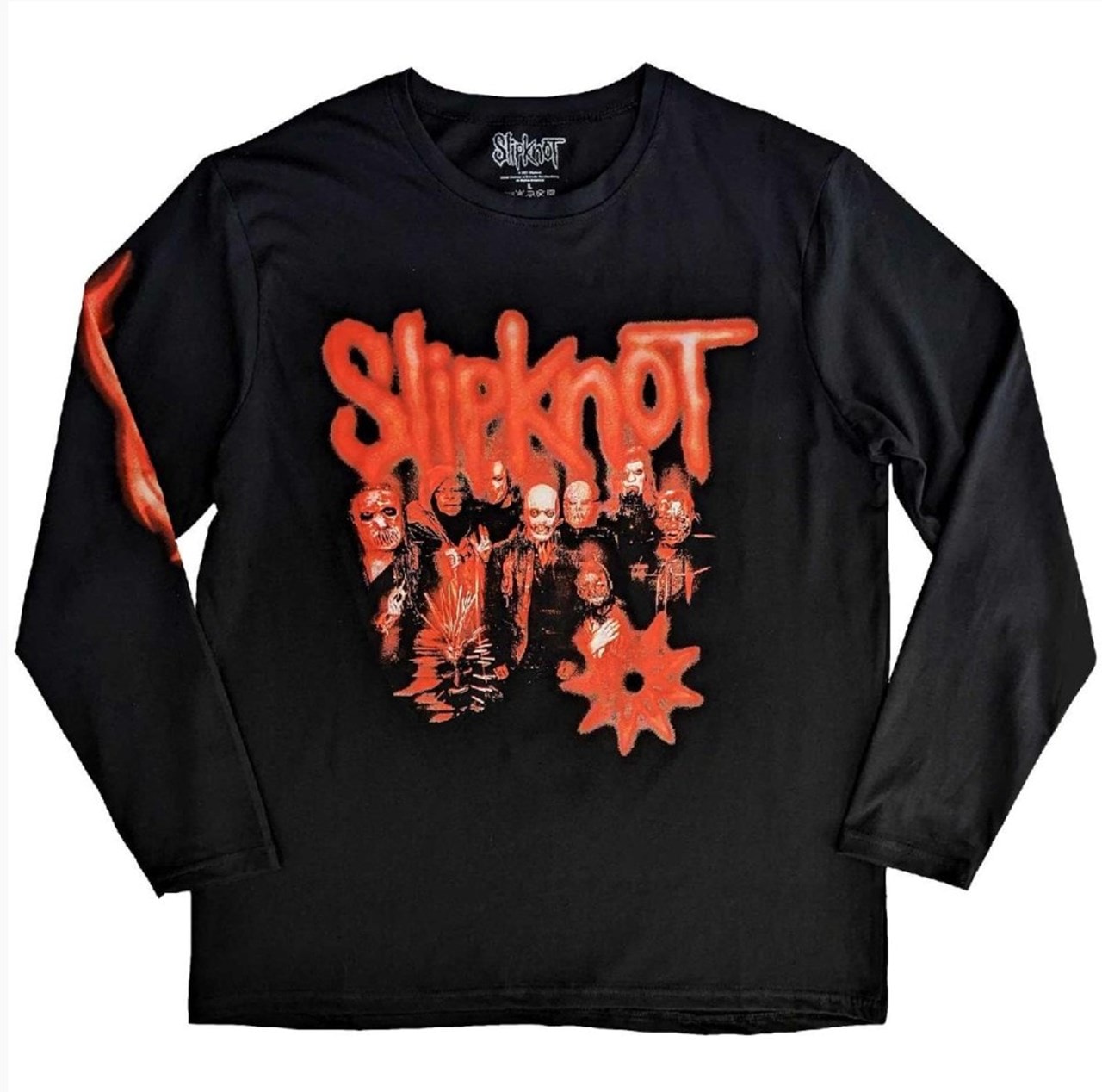 TESF Group Photo Tribal-S Nonagram Slipknot Black Long Sleeve Tee | T ...