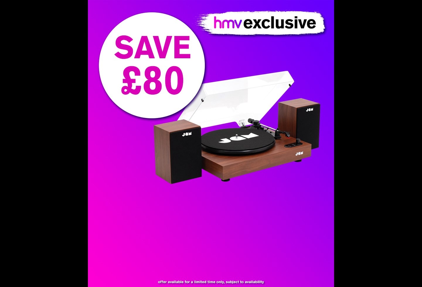 Jam Sound Turntable | Jam Vinyl All in One Record Player | HMV Store