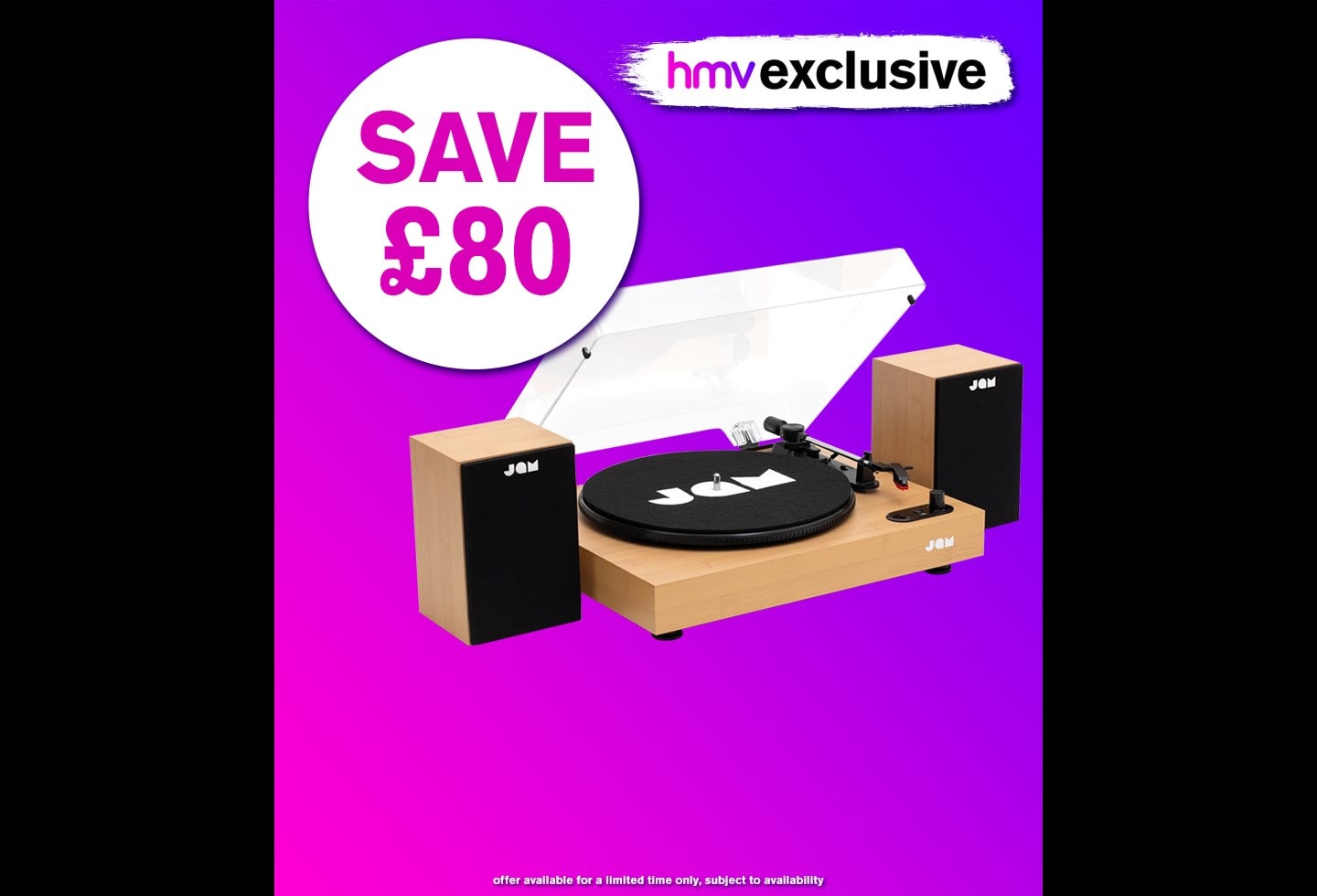 Jam Sound Turntable | Jam Vinyl All in One Record Player | HMV Store