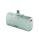 SBS Eco Range Light Green 5000mAh Power Bank with Integrated USB-C ...