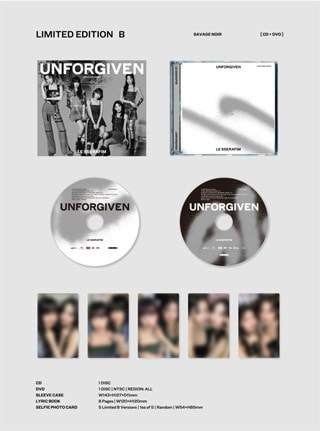UNFORGIVEN [Limited Press Edition B] CD + DVD | CD/DVD Album | Free ...