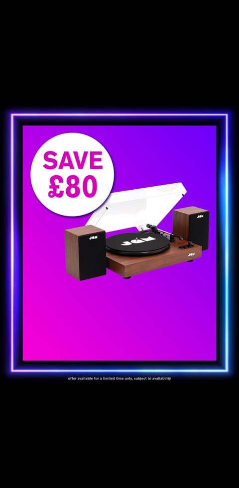 Jam Sound Turntable | Jam Vinyl All in One Record Player | HMV Store