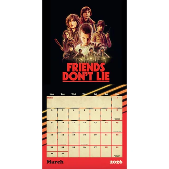 Stranger Things Rewatch 2026 Square Calendar | HMV Store